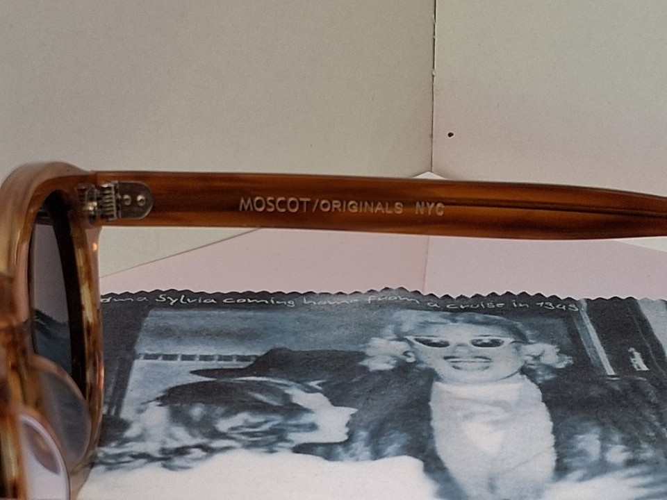 MOSCOT LEMTOSH Blonde Sunglasses W/Charcoal Lenses. 46-24-145. Made In ...