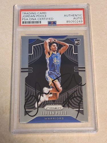 2019-20 PRIZM JORDAN POOLE SIGNED RC CARD #272 PSA DNA NEW ORLEANS ...