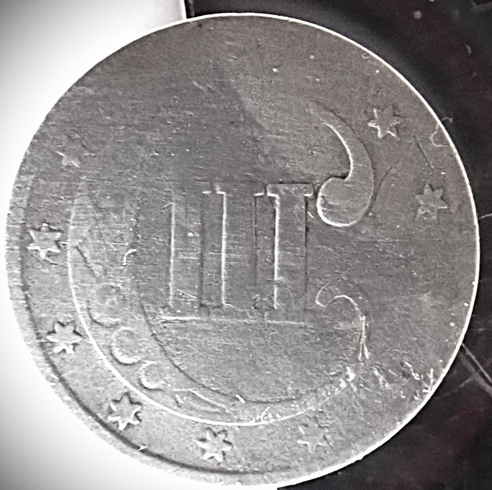 1851 US Phila Mint Silver Type 1 Trime🪙No Outlines to Star🪙3 Cents🪙 | eBay