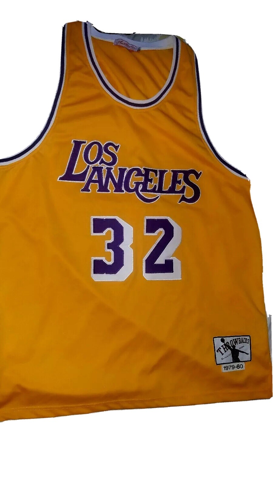 Los Angeles Lakers Magic Johnson 32 Jersey Throwback Blacktop Edition ...