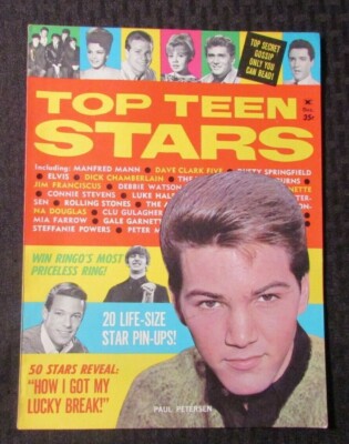 1964 Dec TOP TEEN STARS Magazine FN+ 6.5 Beatles / Elvis / Paul ...