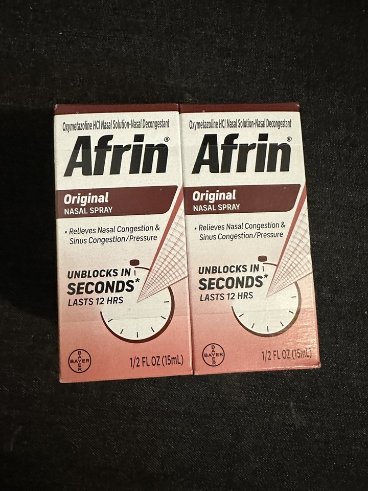 (6) AFRIN ORIGINAL Max Strength Nasal Spray 0.5oz EXP 05/2026 ...