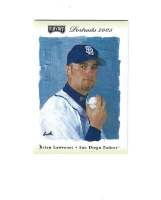 2003 Playoff Portraits Beige #123 Brian Lawrence /250 SAN DIEGO PADRES ...