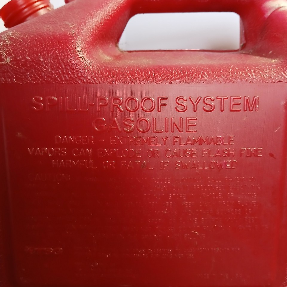 Gas Can 2 Gallon Lot Of 2 Red Spill Proof Fuel Container Portable Jug ...