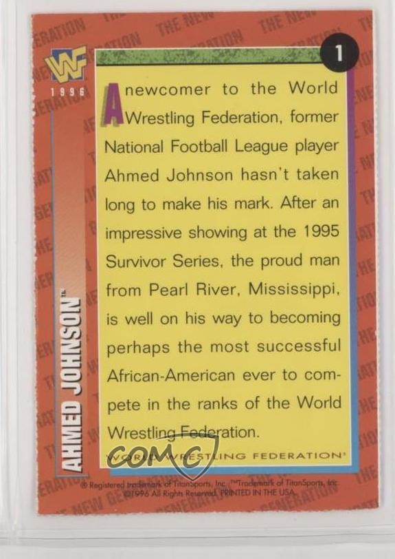 1996-98 WWF Magazine Cards Ahmed Johnson #1 0a2 | eBay