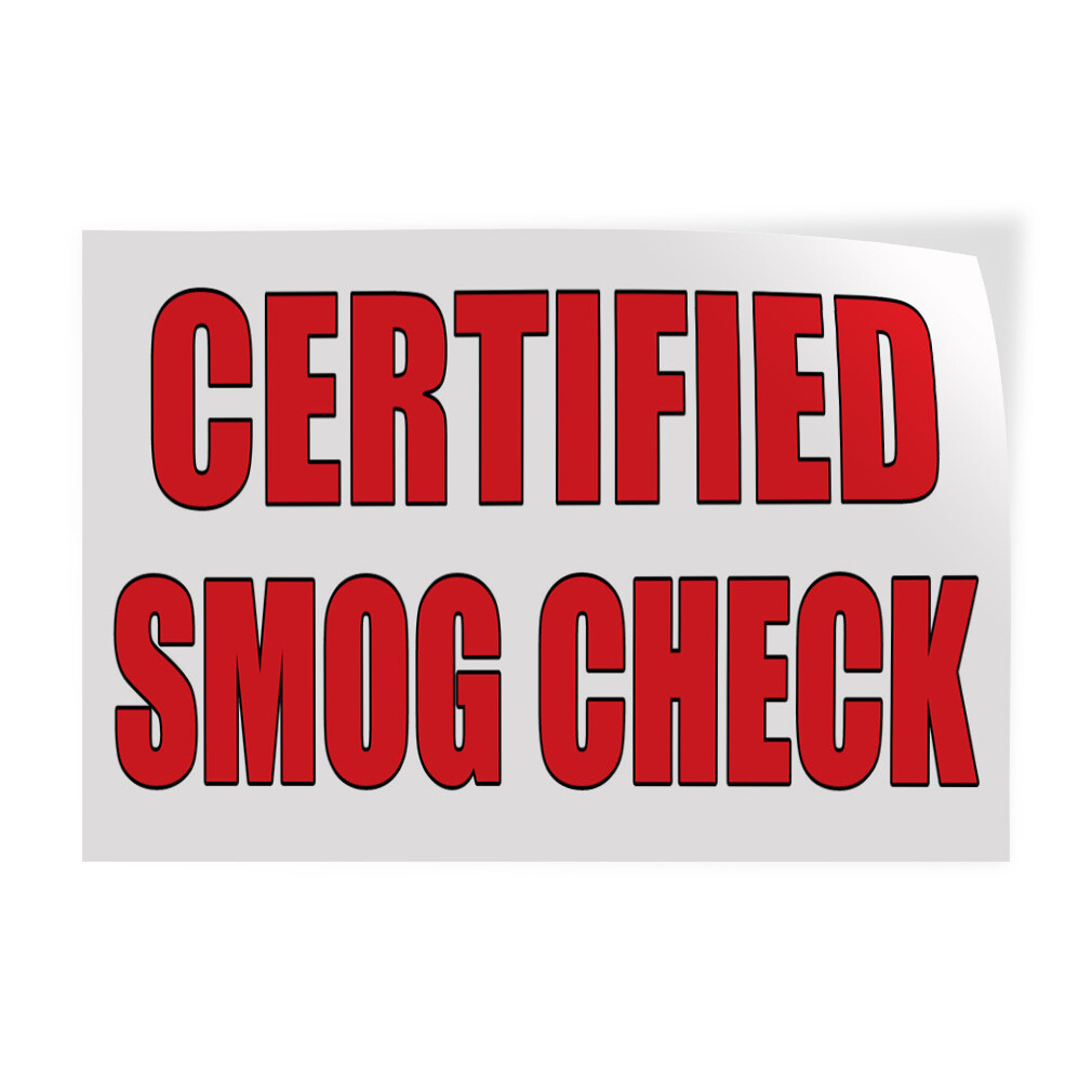 Decal Stickers Certified Smog Station Auto Body Shop Car B Store Sign ...