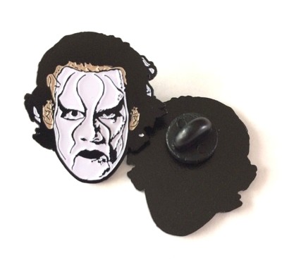 WWE, WWF, WCW Legend Sting Head, Wrestling Mask Hasbro Enamel Pin Badge ...