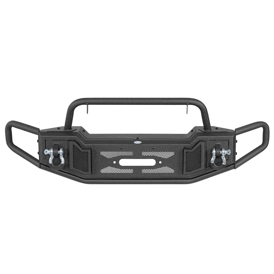 Hooke Road Front Bumper w/Led Lights & Tube Bull Bar for 07-18 Jeep ...