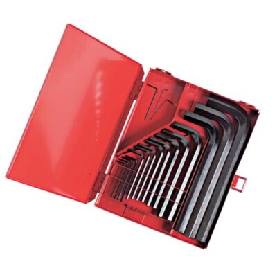 Proto J4986 18-Pc Long Black Oxide Standard Hex Key Set with Metal ...