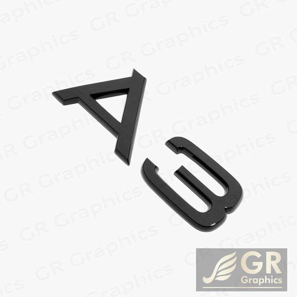 For Audi A3 Gloss Black Emblem Rear Letter Tail Badge Trunk Lid Sport ...