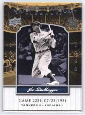 2008 Upper Deck Yankee Stadium Legacy Joe DiMaggio #2231 New York ...