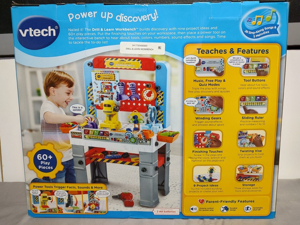 VTech Drill & Learn Workbench Electronic Building and Learning toy ...