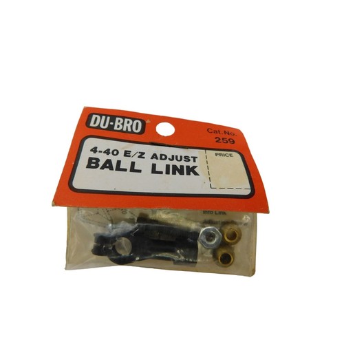 NOS DU-BRO Ball Link 4-40 E/Z Adjust Cat, No. # 259 Threaded New Old ...