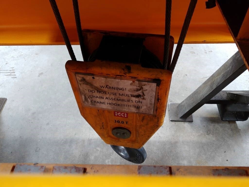 KONECRANE 10 TON WIRE ROPE HOIST & POWERED TROLLEY "LOW CLEARANCE ...