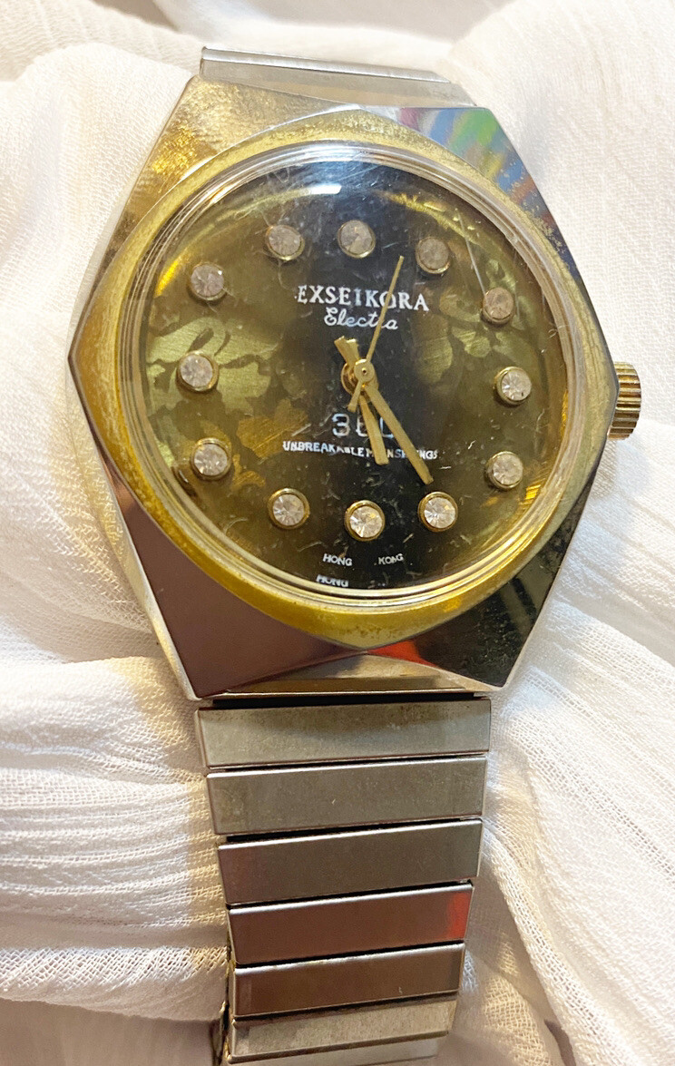 Vintage Exseikora Electra 360 Watch Wind Up. WORKING gold tone | eBay