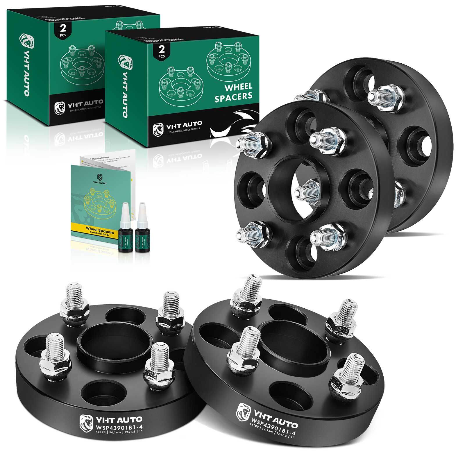 New 4x 4x100 to 4x100 Wheel Spacer 1" M12x1.5 Studs 54.1mm for Fiat ...