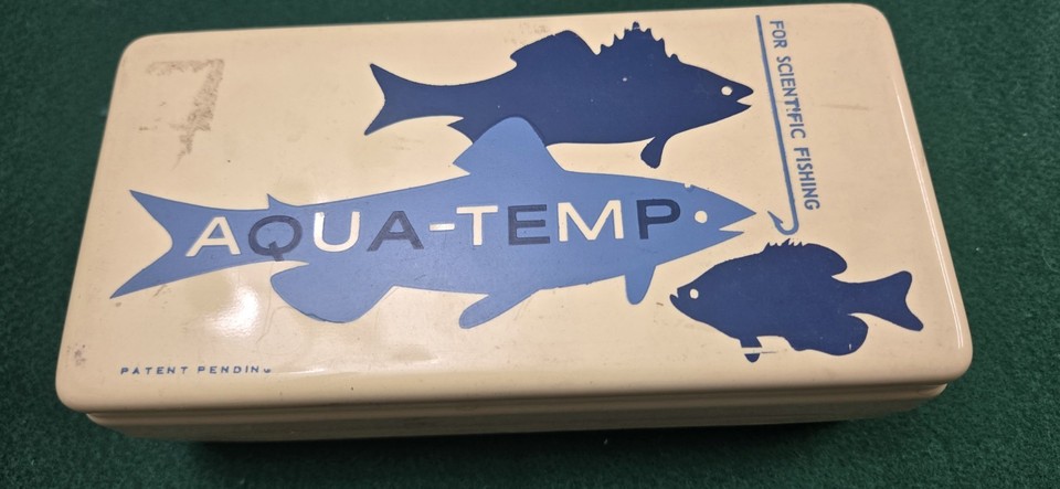Vintage Aqua-Temp Fishing Temperature Device Nice Plastic Box Rare ...
