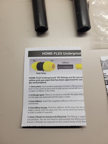 (1) Home-Flex Underground 1" 90° Elbow For IPS Yellow Poly Gas Pipe ...