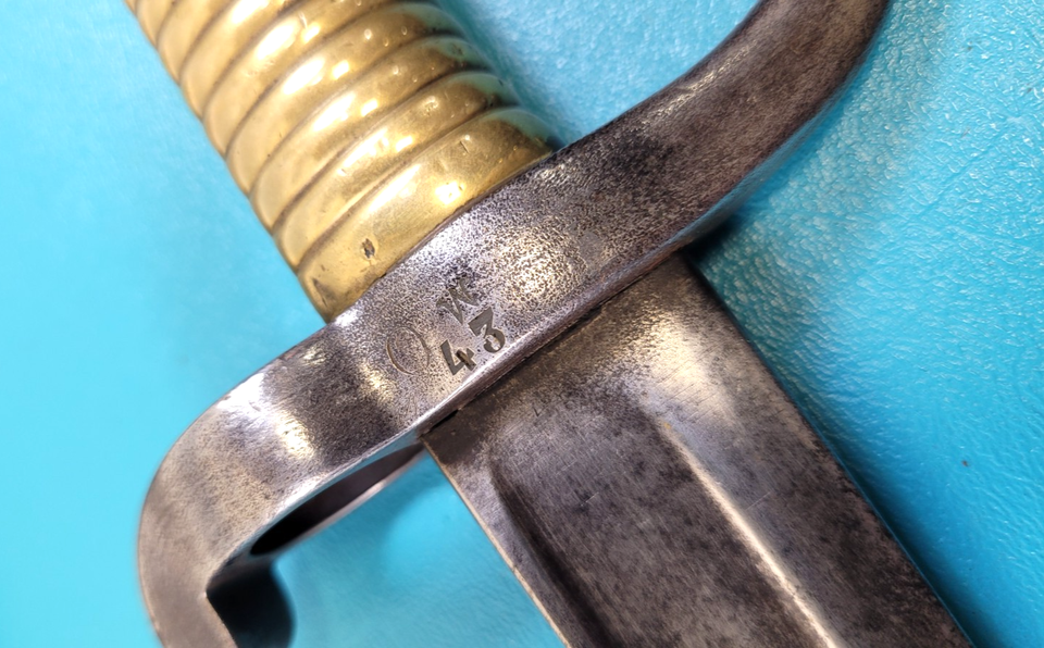 Antique French Model 1842 Musket Bayonet Sword Yataghan + Scabbard ...