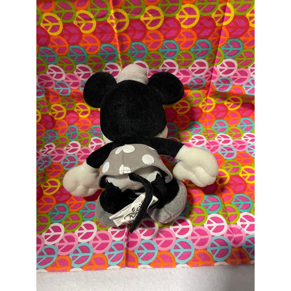 Disney Monochrome Minnie Mouse Plush Stuffed Animal | eBay