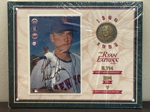 Nolan Ryan Signed “THE RYAN EXPRESS" w/ Commemorative Coin & Career ...