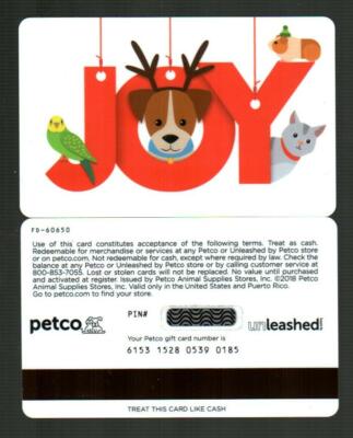 PETCO Joy 2018 Gift Card ( $0 ) | eBay