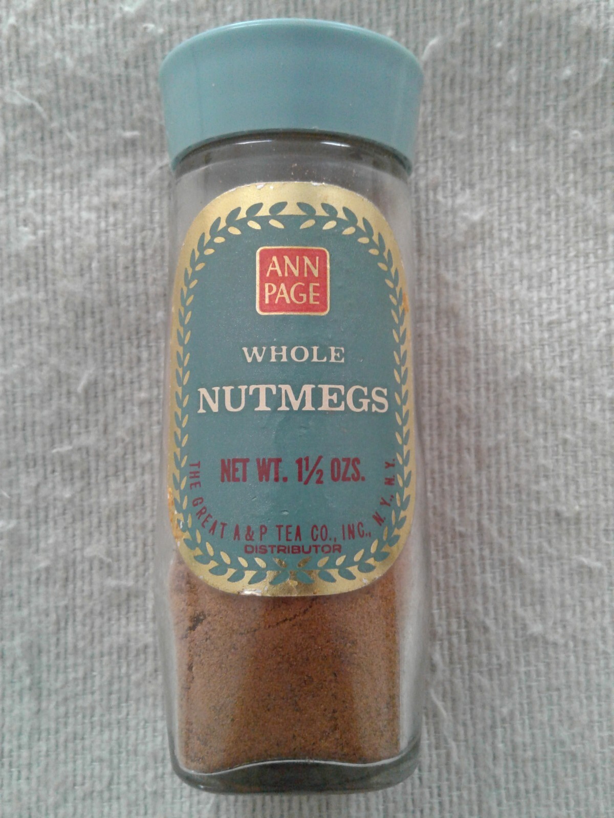 Vintage A&P Tea Co. Ann Page Nutmeg Glass Spice Container Jar 1970s | eBay