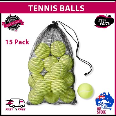 15 X Pack Tennis Balls Bulk Pack Green Tennis Balls Outdoor Playing ...