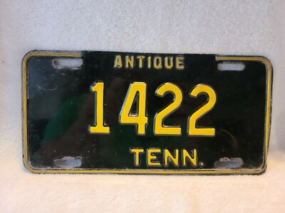 Vintage 1959 Tennessee Antique License Plate # 1422 1960 1961 | eBay
