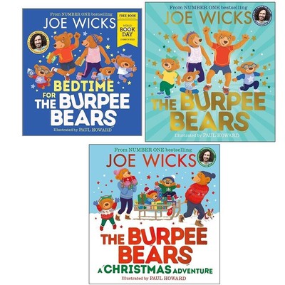 Burpee Bears Collection 3 Books Set by Joe Wicks Christmas Adventure ...