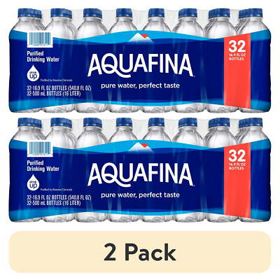💧 2 Pack – Aquafina Purified Drinking Water 16.9 fl oz, 32 Bottles ONEDAYSHIP! | eBay