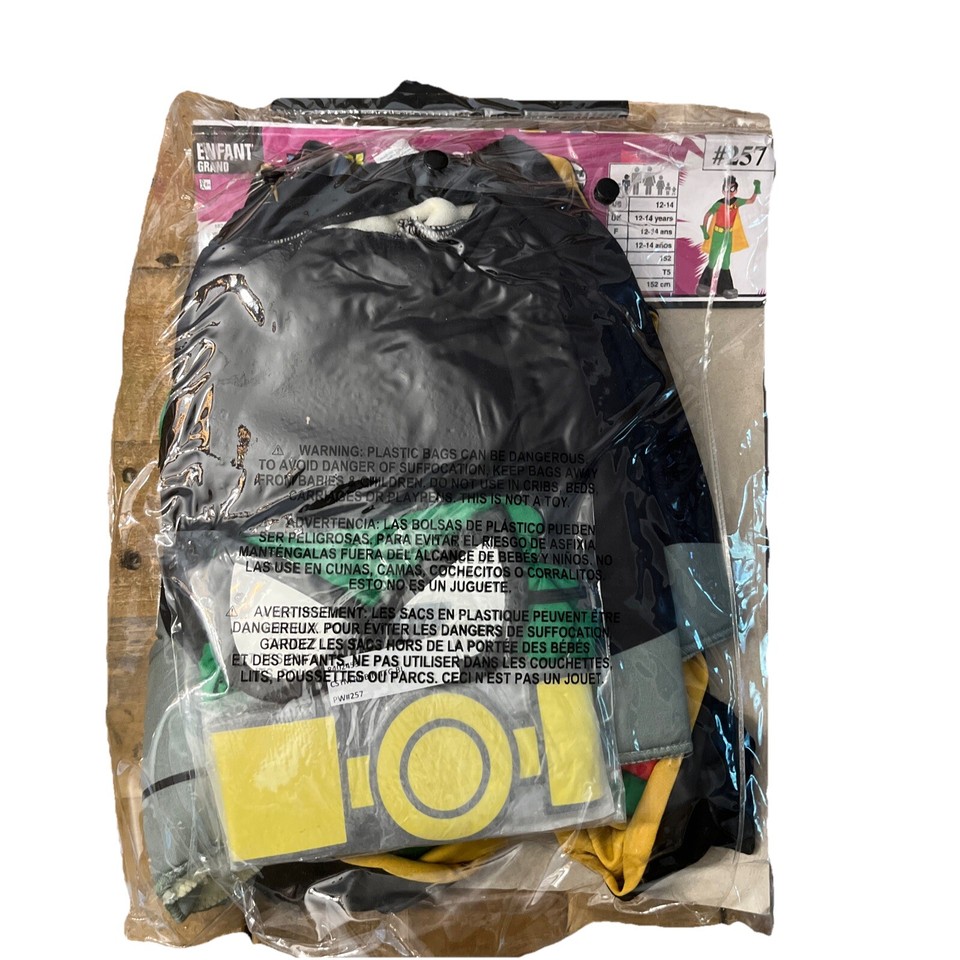 Teen Titans Go ROBIN Costume Boys Child Size Large 12-14 Halloween ...