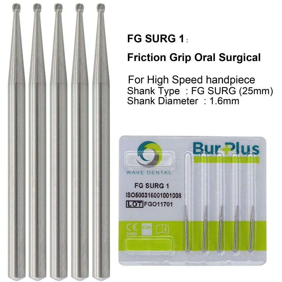 Wave Dental Surgical Burs Round Long 2 4 6 8 557 702 Carbide Bur 25mm ...