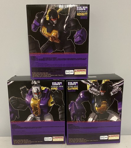 Transformers G1 Masterpiece Insecticons Badcube Hypno Kickbutt Claymore ...