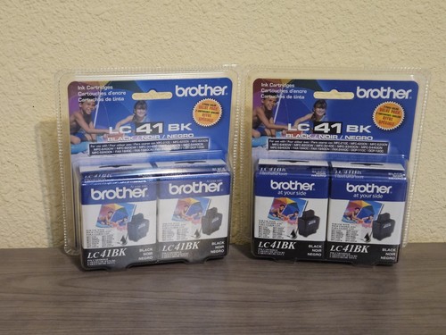 2 - Genuine Brother Black Ink Cartridge - 2 Pack (LC41BK) Exp 8/2013 ...