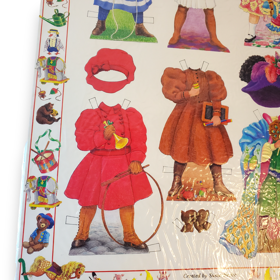 Edith & Edward Paper Dolls Uncut 1988 Susan Beebe Merrimack Embossed ...