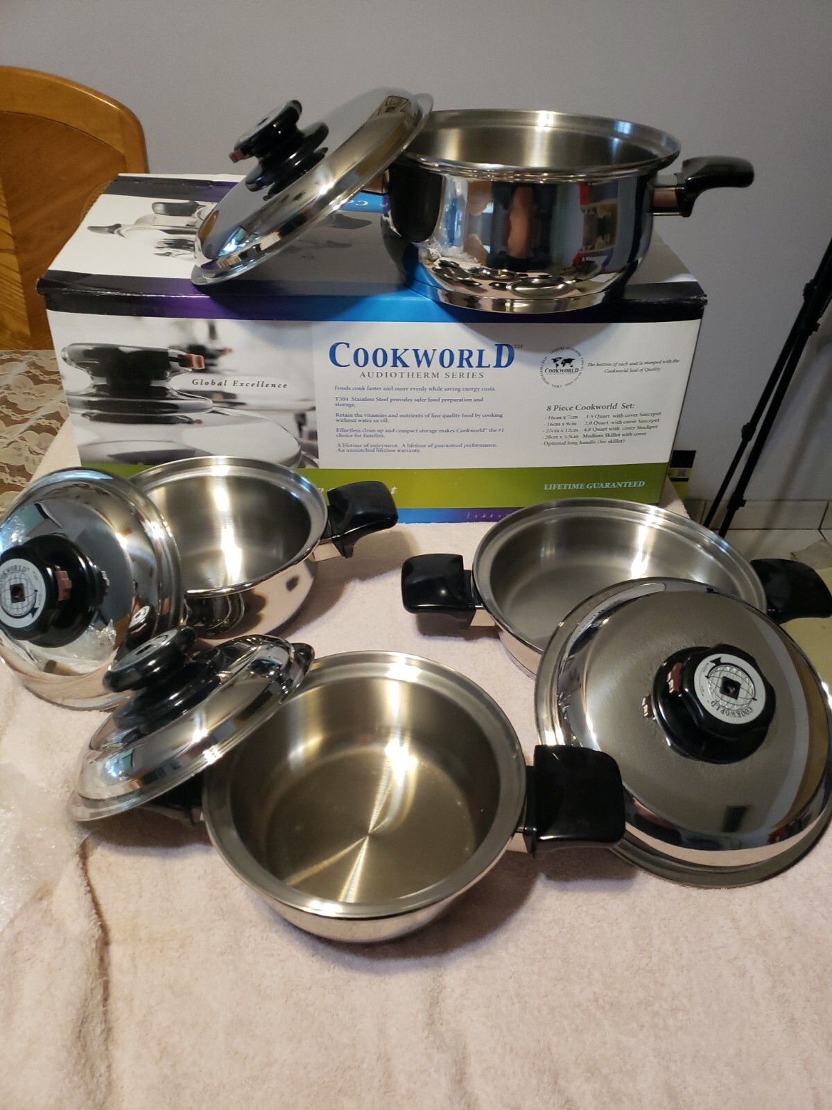 Cook World Audiotherm 8 Pc Set T304 Surgical Stainless Steel . | eBay