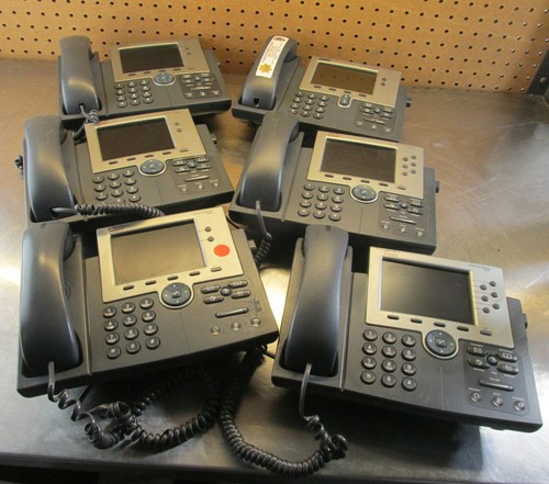 Lot of 6 Cisco IP Office Phones 7945/7965/7940 AS-IS Bad Buttons/Boards ...