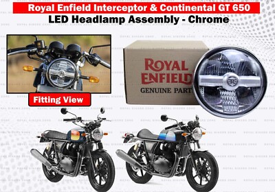 Royal Enfield "LED Headlamp Assy. Chrome For Interceptor & Continental ...