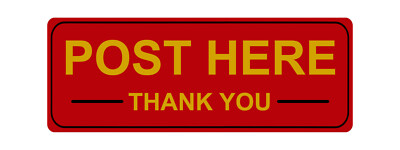 1207 POST HERE Metal Aluminium Plaque Sign House Door Gate Office ...