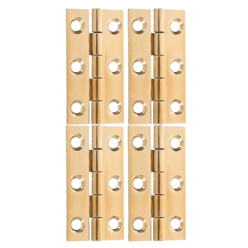 4pcs Copper Cabinet Hardware: Copper Door Hinges - Small Flat Hinges ...