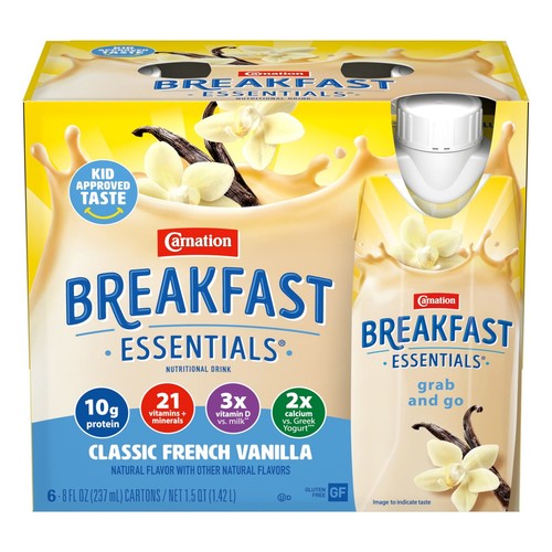 Carnation Breakfast Essentials Nutritional Protein-Packed Drink Shakes ...