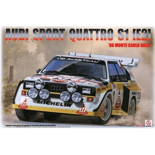 Beemax 1/24 Audi Quattro S1 Rally Montecarlo 1985 Plastic Model Kit ...