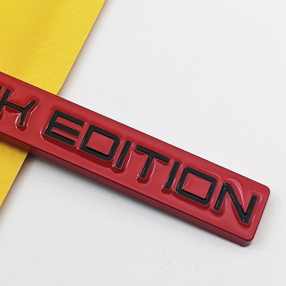 1x Red Metal Black Coated BLACK EDITION Logo Luxury Emblem SUV Badge 3D ...