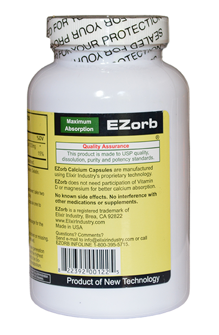 EZorb Calcium (180 Caps) 92% Absorption Bone Spurs Osteoporosis ...