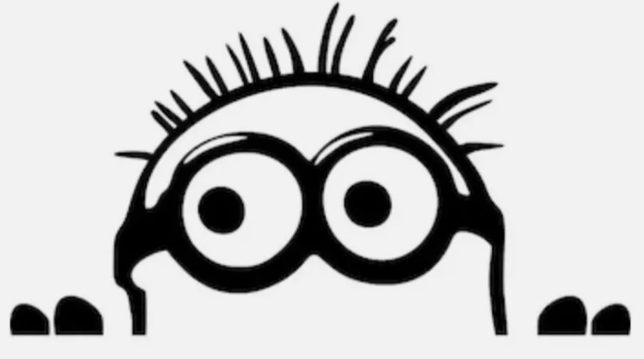 Minion Peeking Decal Sticker Window VINYL DECAL STICKER Car Laptop | eBay
