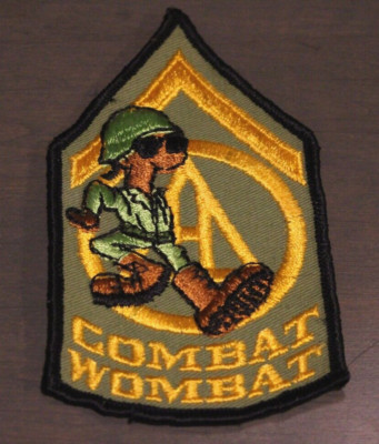 Vtg Rare Combat Wombat Sew Iron On Patch Morale Military Humor Animal ...