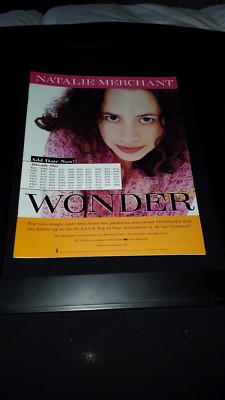 Natalie Merchant Wonder Rare Original Radio Promo Poster Ad Framed! #2 ...