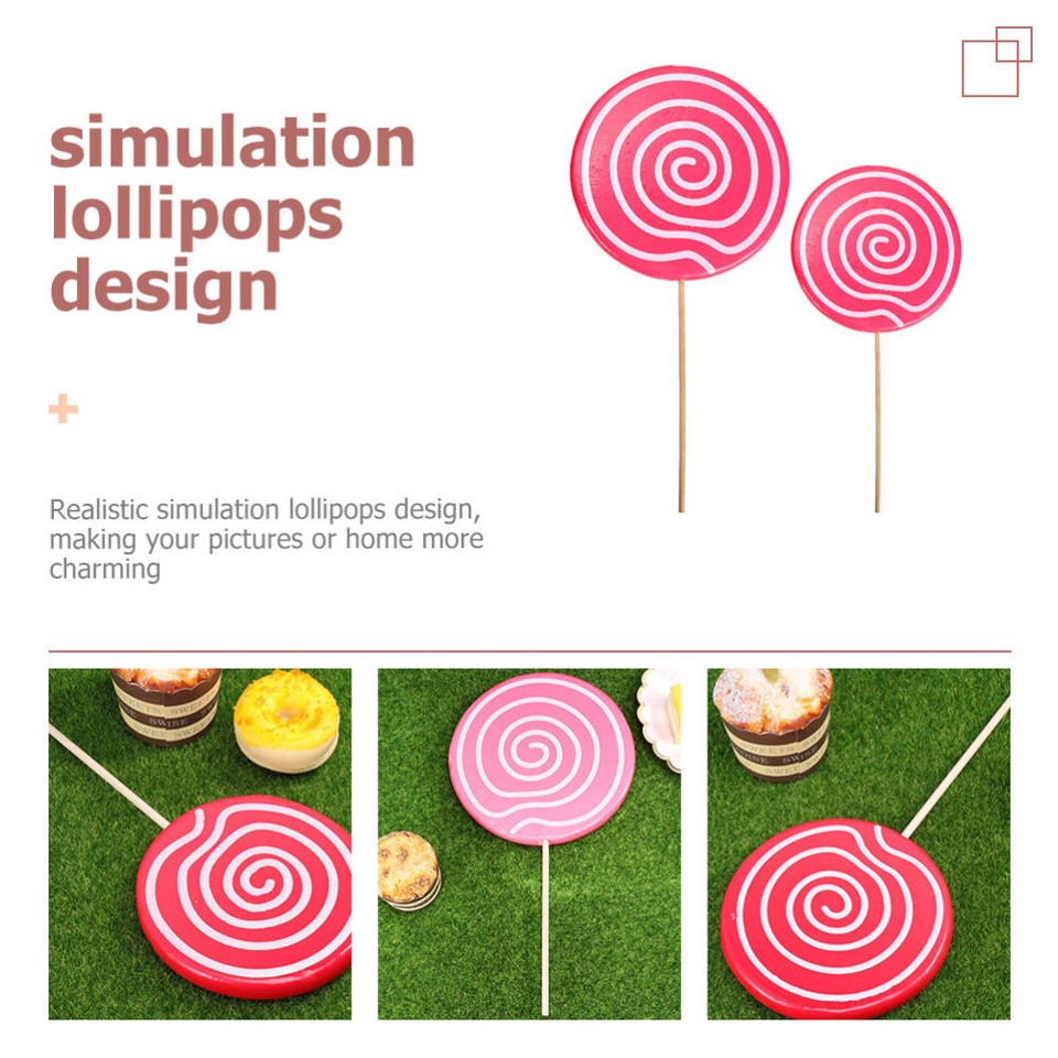 2 Pcs Lollipop Model Props Candy Decorations Child Lollipops Party | eBay