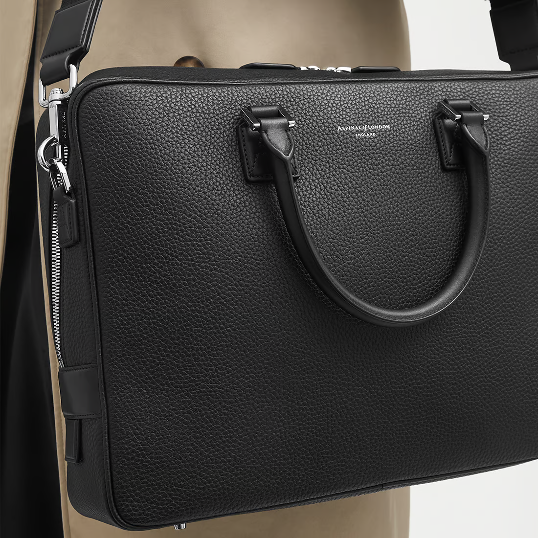 Aspinal of London Mount Street Leather Laptop Briefcase Bag MSRP $975 ...